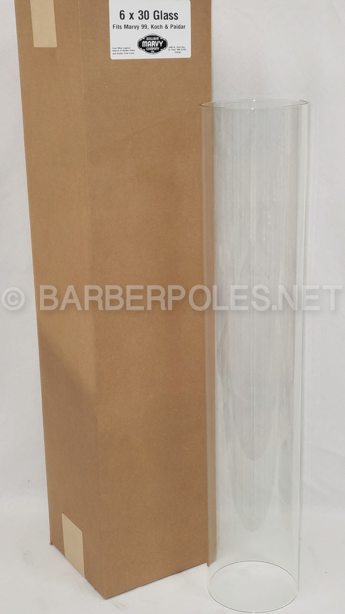 6" x 30" Replacement Outer Glass Cylinder – BarberPoles.net